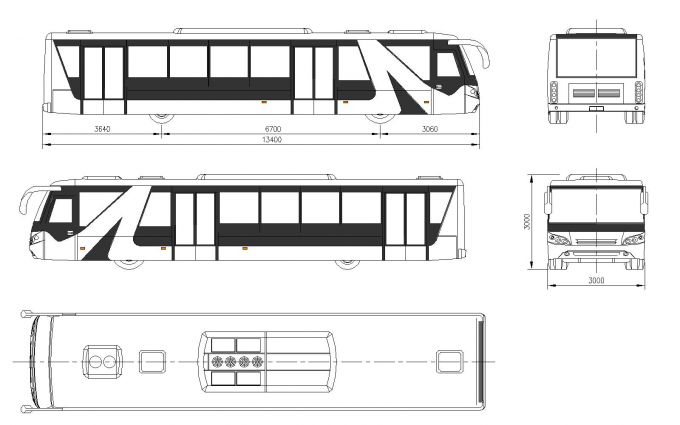 Professional 102 Passenger 200 Liter Airport Passenger Bus With PPG ...